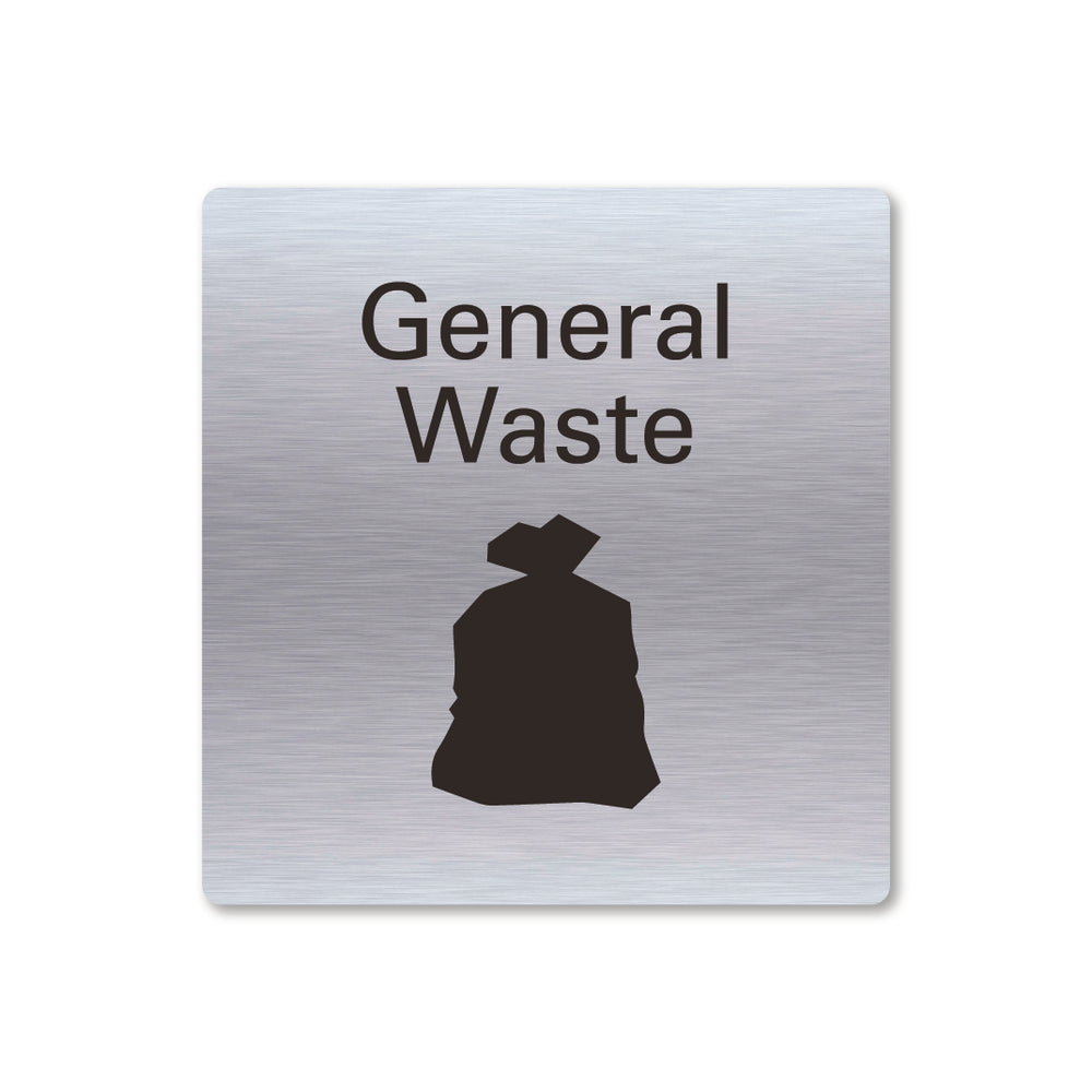 Recycling sign square stainless steel