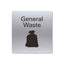 Recycling sign square stainless steel