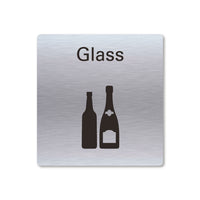 Recycling sign square stainless steel