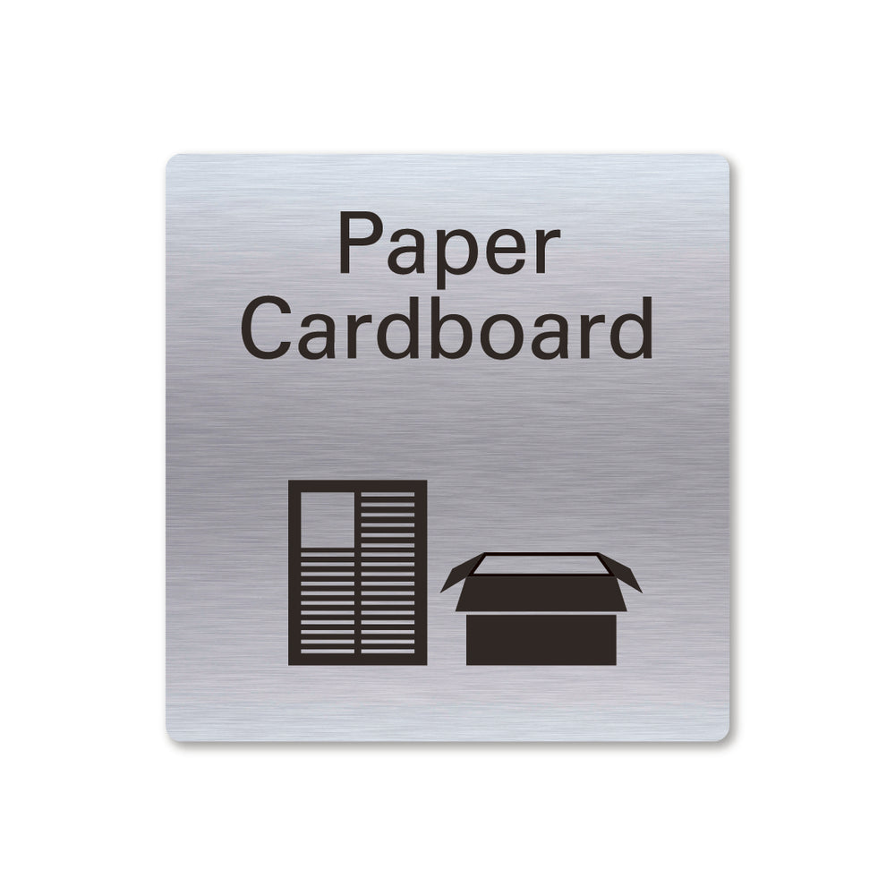 Recycling sign square stainless steel