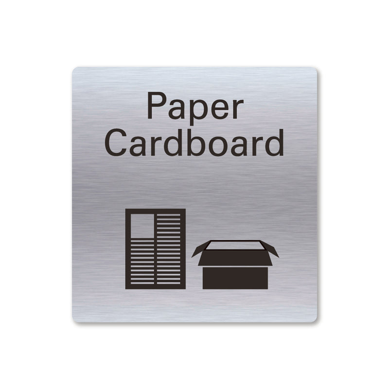 Recycling sign square stainless steel